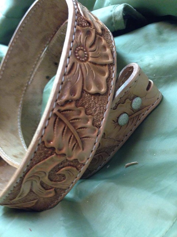 Rose Leather Carving – Bevel